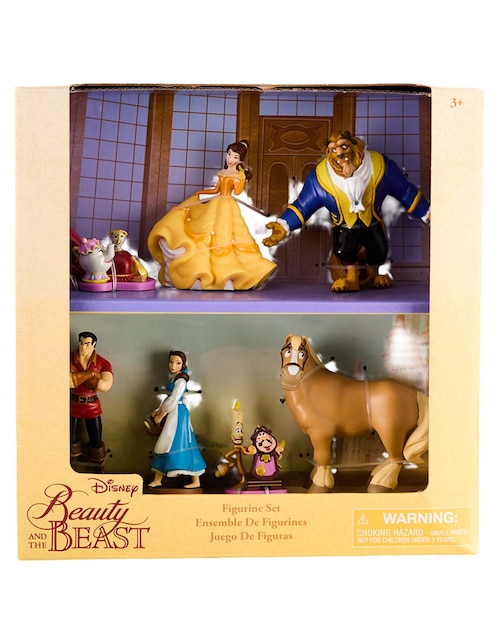 Set figuras La Bella y la Bestia Mrs Pott, Chip, Sultan, Bella, Bestia ...